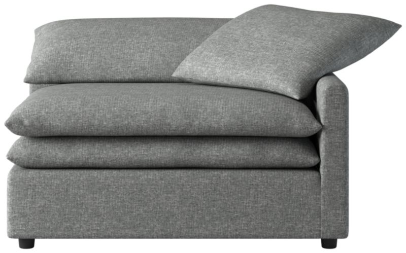 Mattea Right Arm Chair Hatch Charcoal | CB2