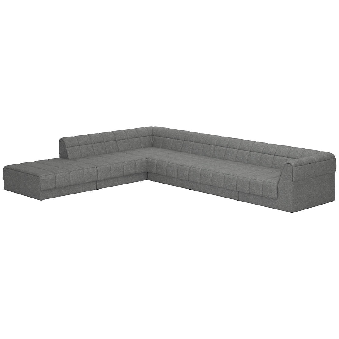 Pezzo 6-Piece Sectional Sofa with Right Arm Dale Dark Grey | CB2 Canada