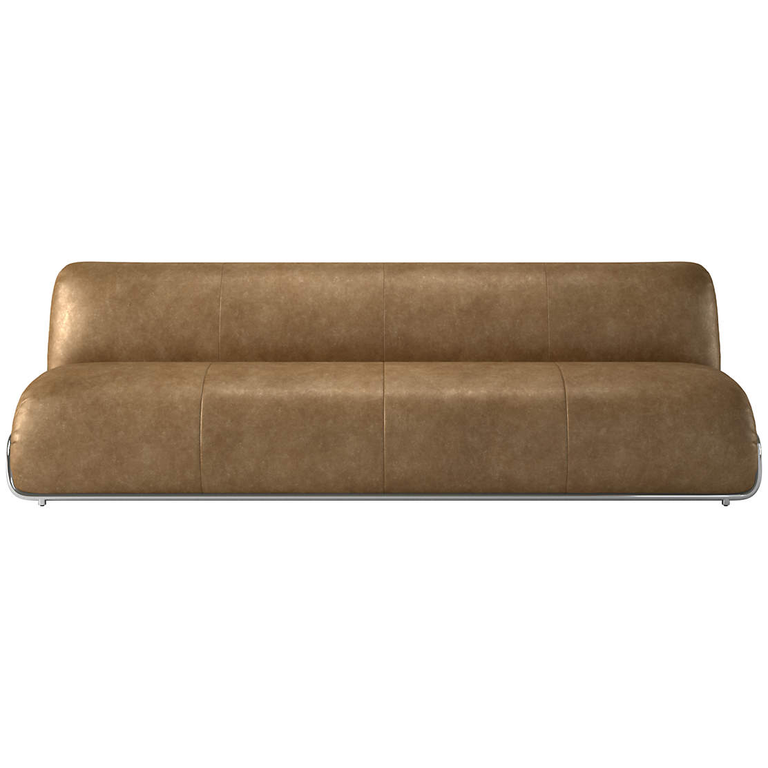 Hada Armless Leather Sofa Bello Black | CB2