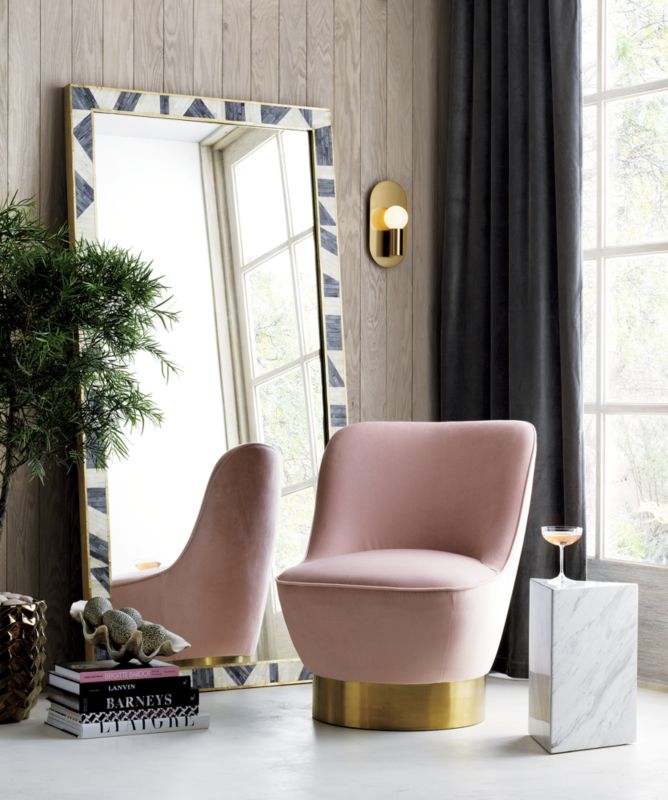 Grace Modern Bone Inlay Full-Length Floor Mirror 36"x72" + Reviews | CB2